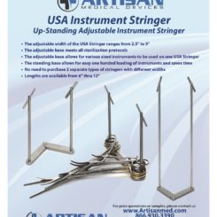 UPSTANDING ADJUSTABLE SURGICAL INSTRUMENT STRINGERS - Artisan Medical