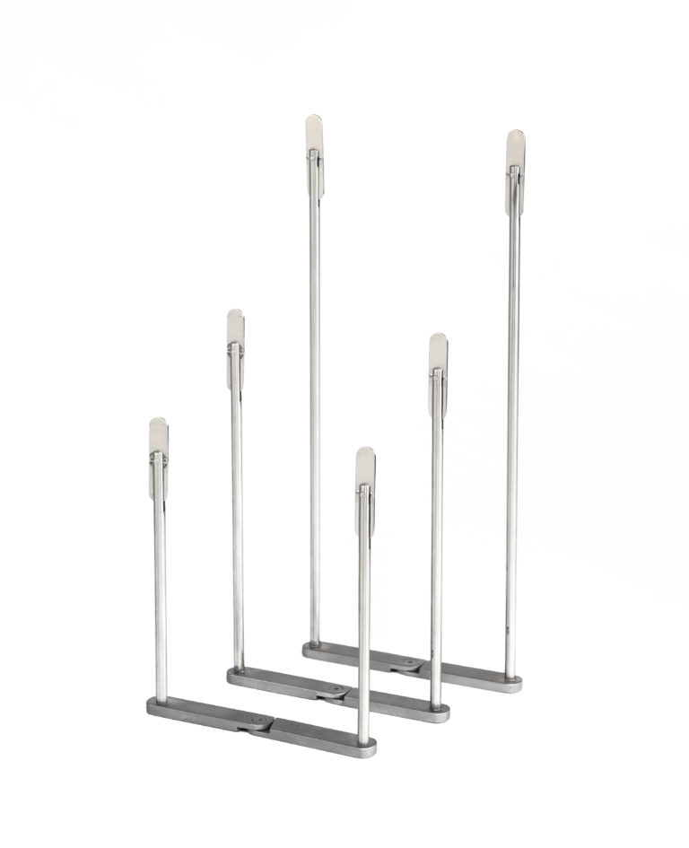 UPSTANDING ADJUSTABLE SURGICAL INSTRUMENT STRINGERS - Artisan Medical