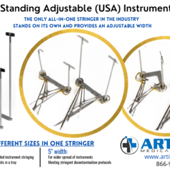 UPSTANDING ADJUSTABLE SURGICAL INSTRUMENT STRINGERS - Artisan Medical